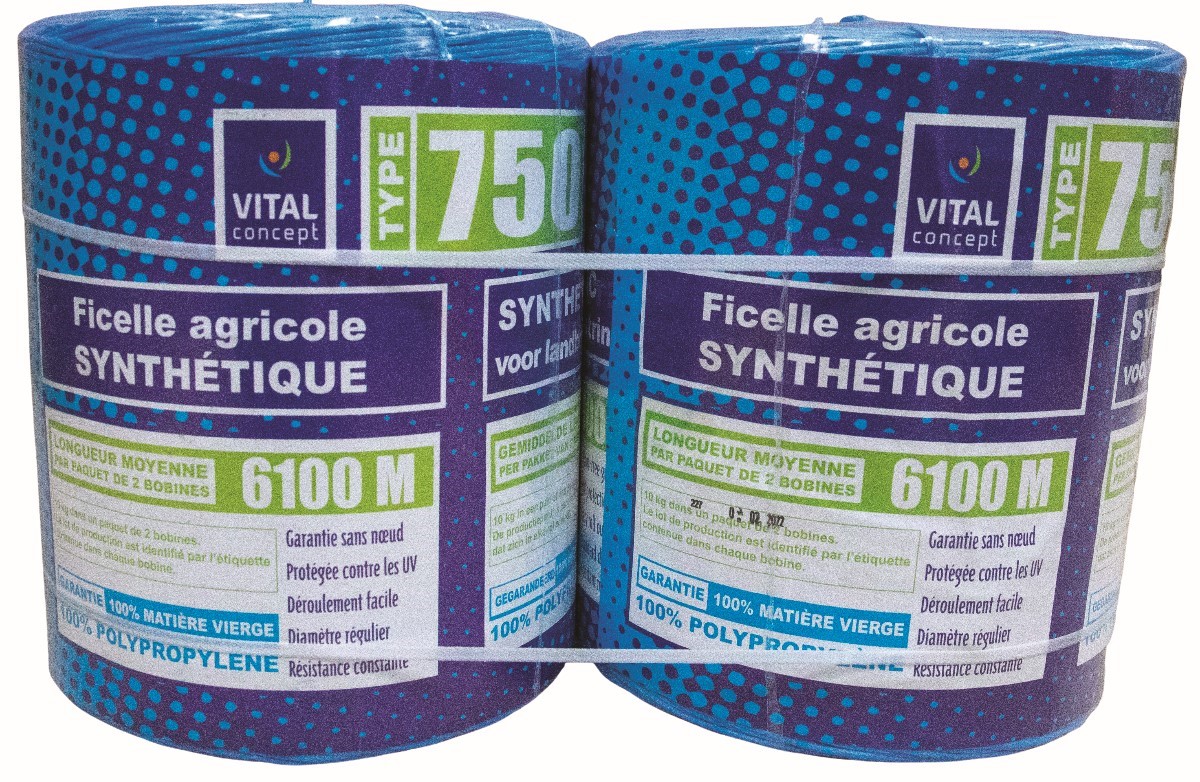 Ficelle Round Baller type 750 bleu - 2 x 5kg