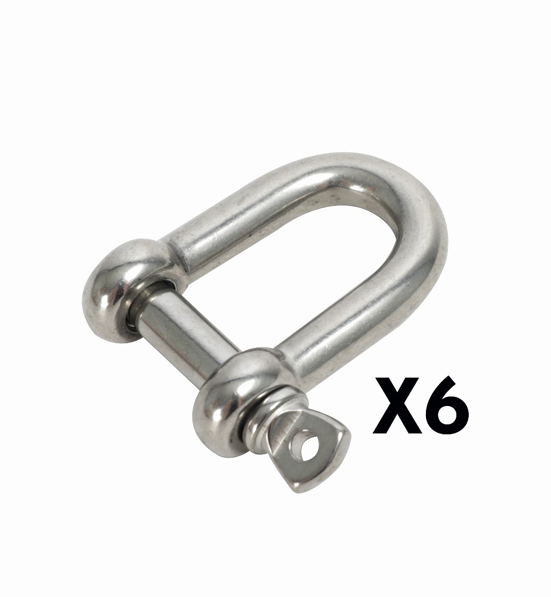 Manilles inox - 6 pièces